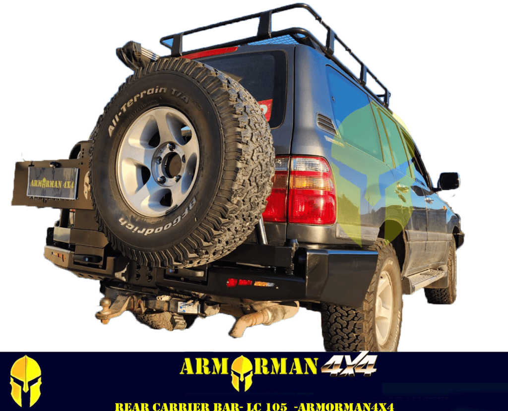 Bushmaster Rear Carrier Bar for LC105 Series: Armorman 4x4