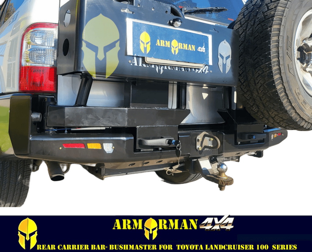 Bushmaster Rear Carrier Bar for LC105 Series: Armorman 4x4