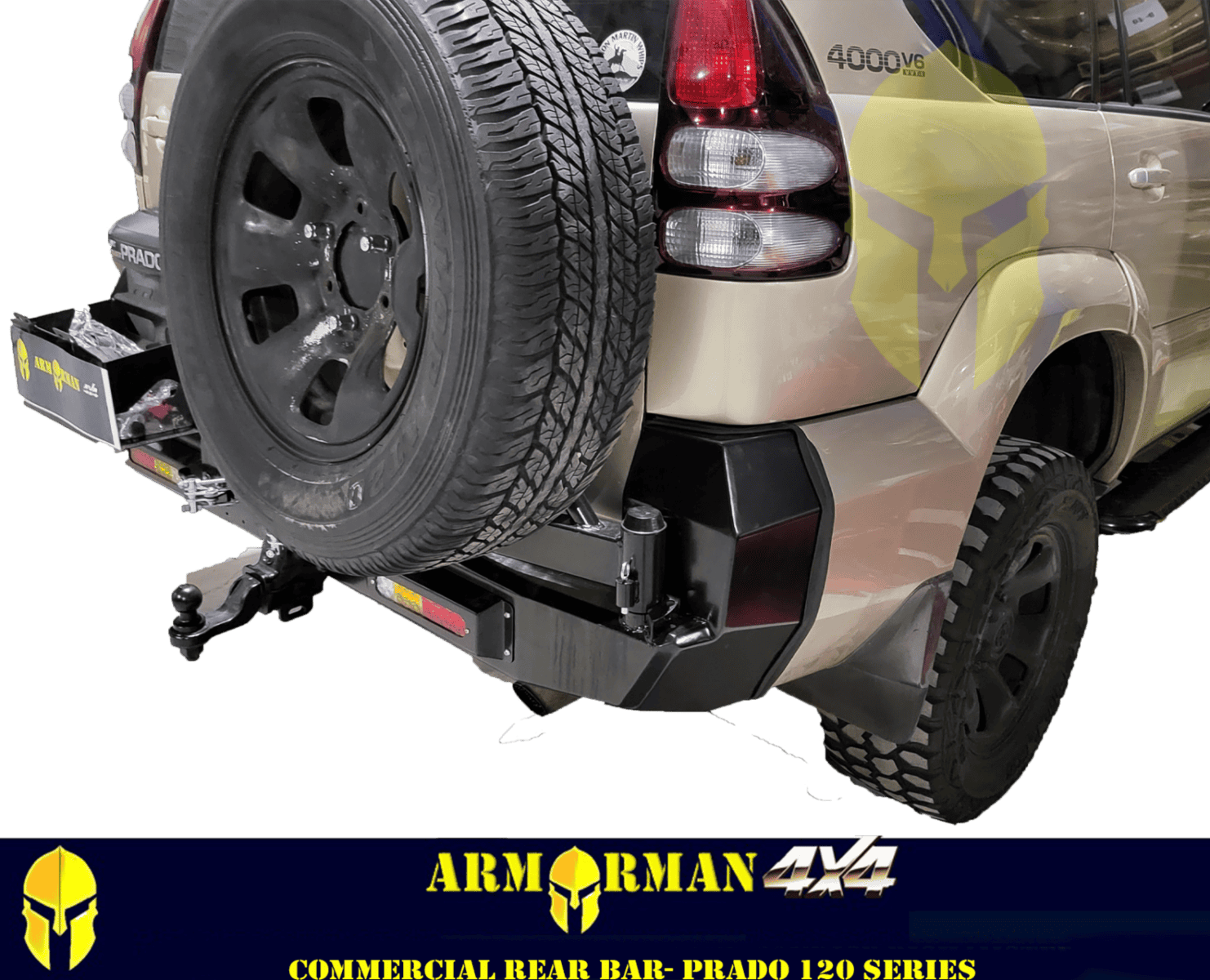 Commercial rear carrier bar-prado 120 series - Armorman 4x4