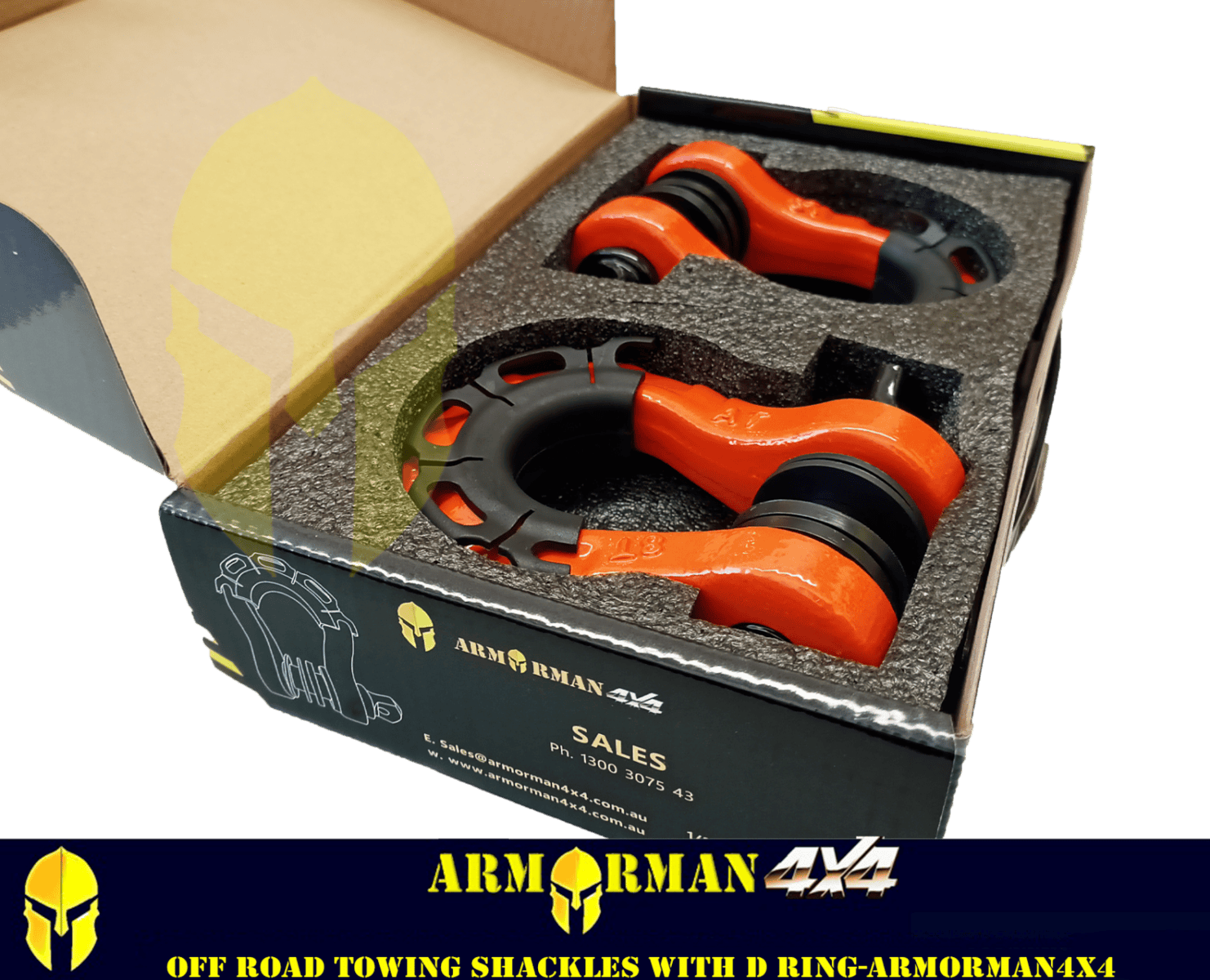 Orange shackle with D ring - ARMORMAN4X4 - Armorman 4x4