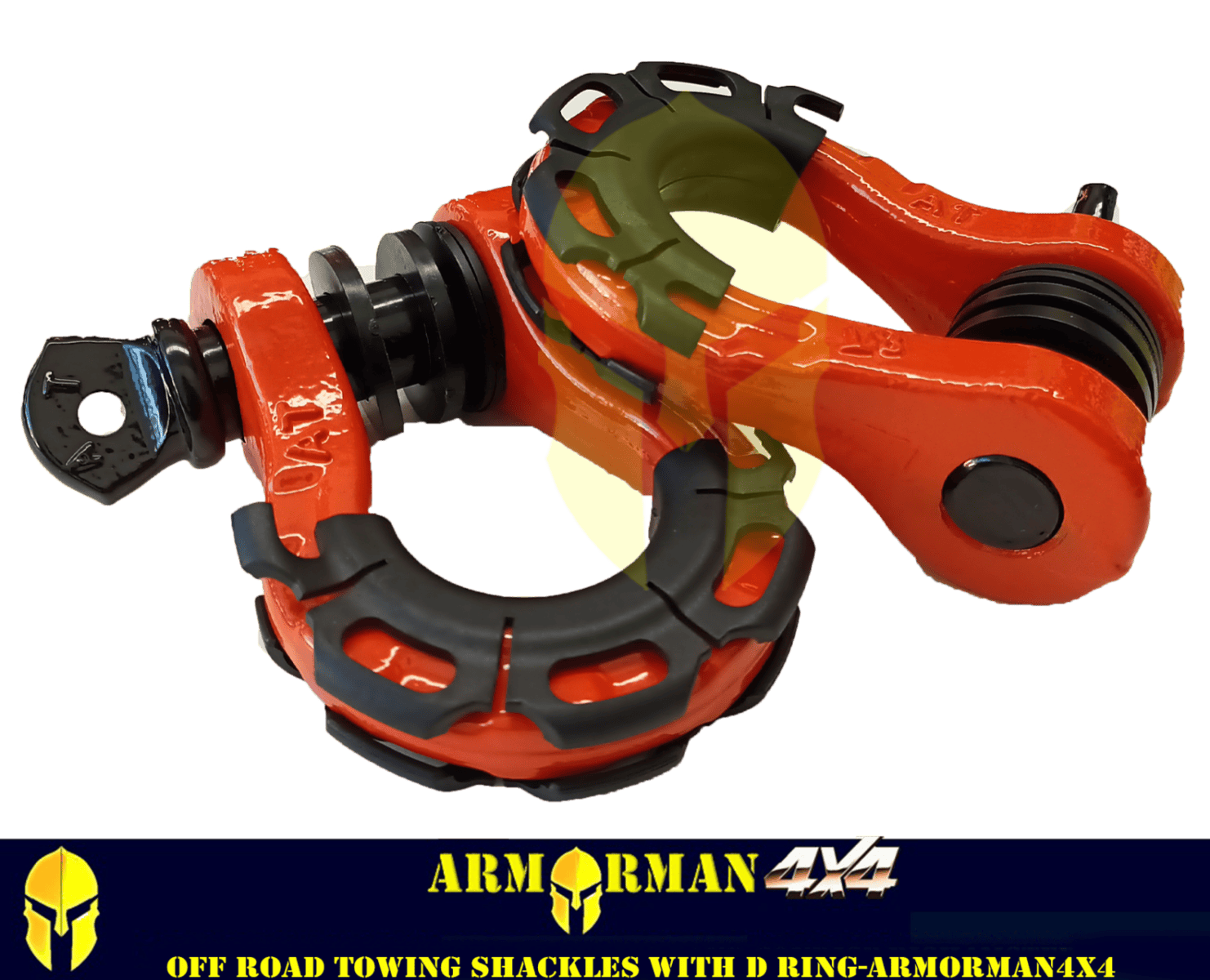 Orange shackle with D ring - ARMORMAN4X4 - Armorman 4x4
