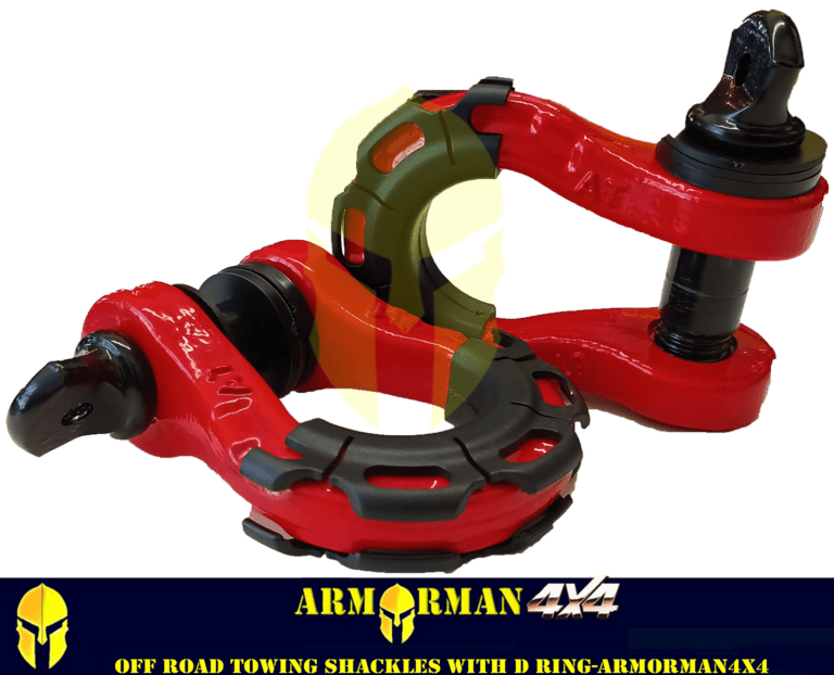 Red shackle with D ring- ARMORMAN4X4 – Armorman 4×4