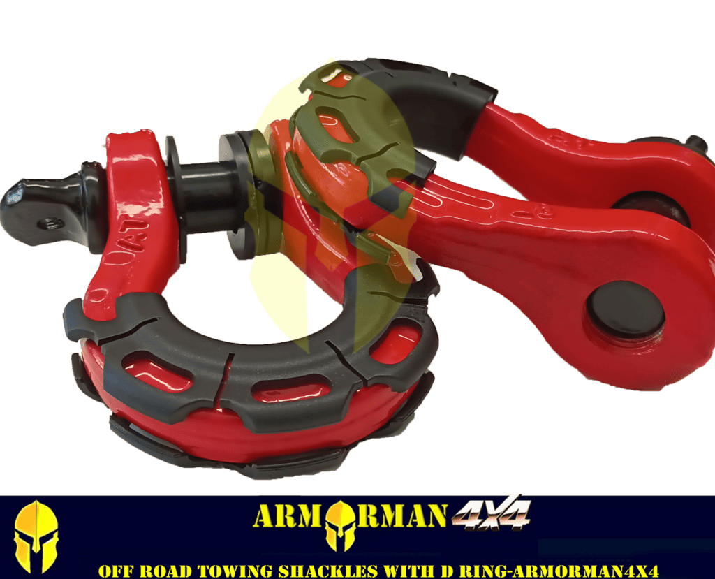 Red shackle with D ring- ARMORMAN4X4 – Armorman 4×4