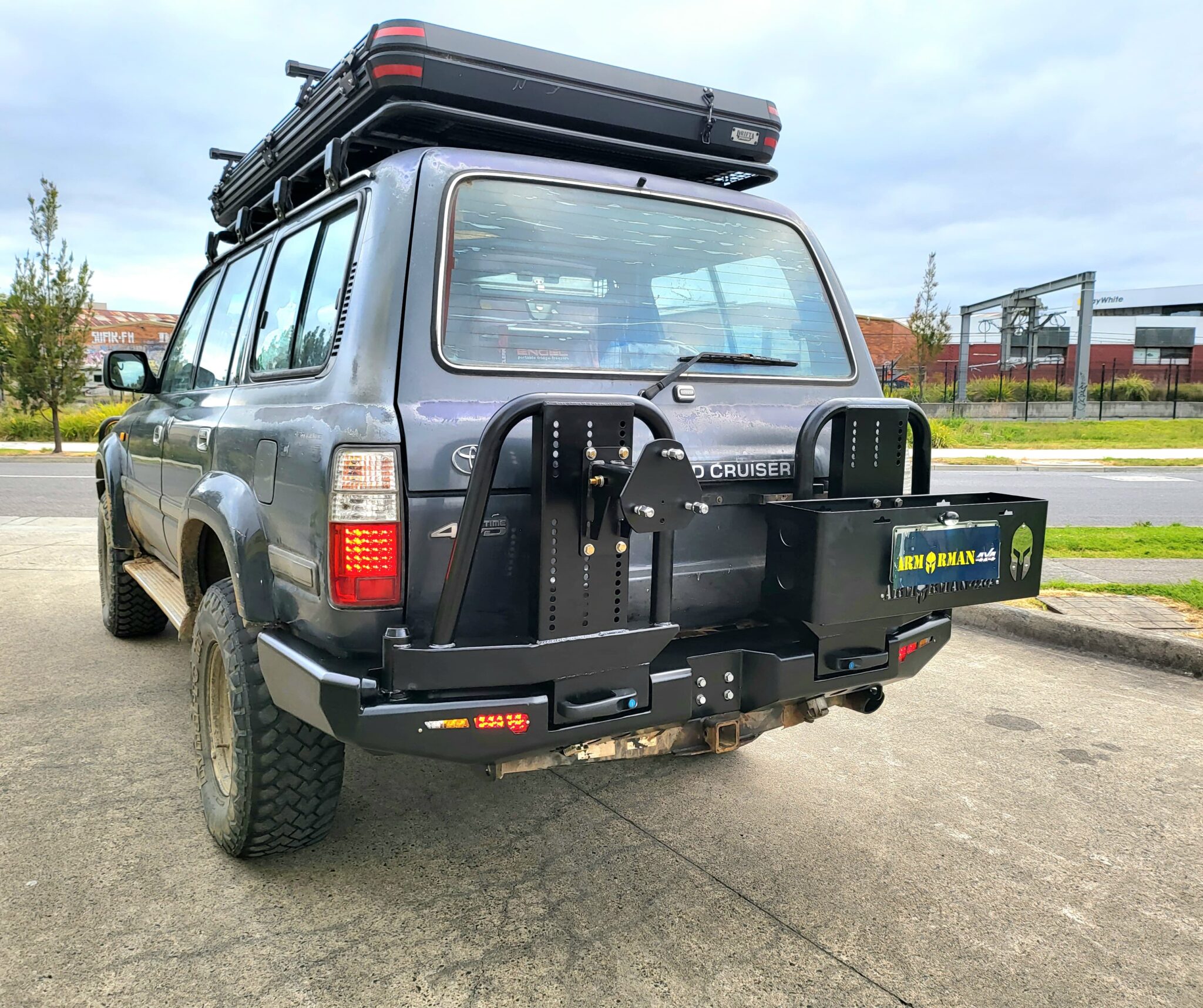 Bushmaster Rear carrier bar LC 80 series – ARMORMAN4X4 – Armorman 4×4