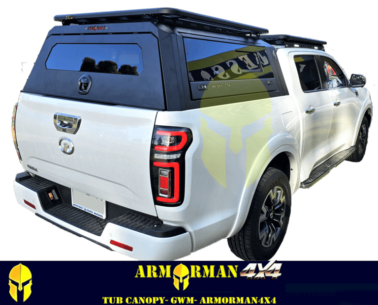 Stainless steel side glass tub canopy for GWM – ARMORMAN4X4 – Armorman 4×4