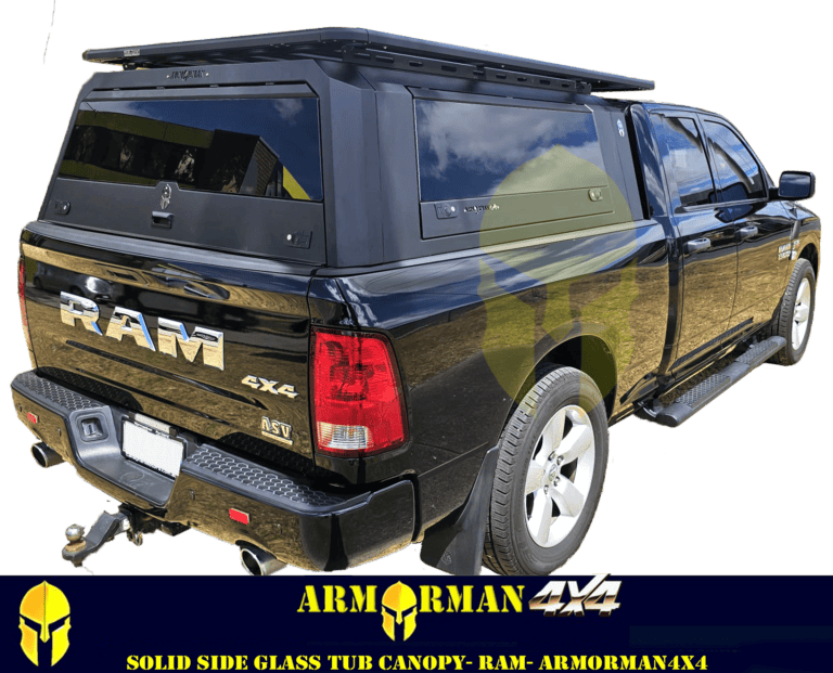 SOLID SIDE GLASS Tub Canopy for RAM 1500 (5.7 FEET TUB) – ARMORMAN4X4 ...