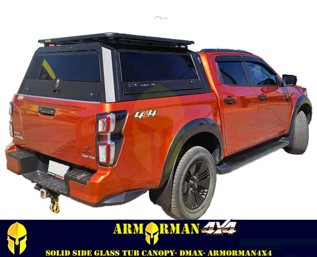 Solid side glass tub canopy for d-max – ARMORMAN4X4 – Armorman 4×4
