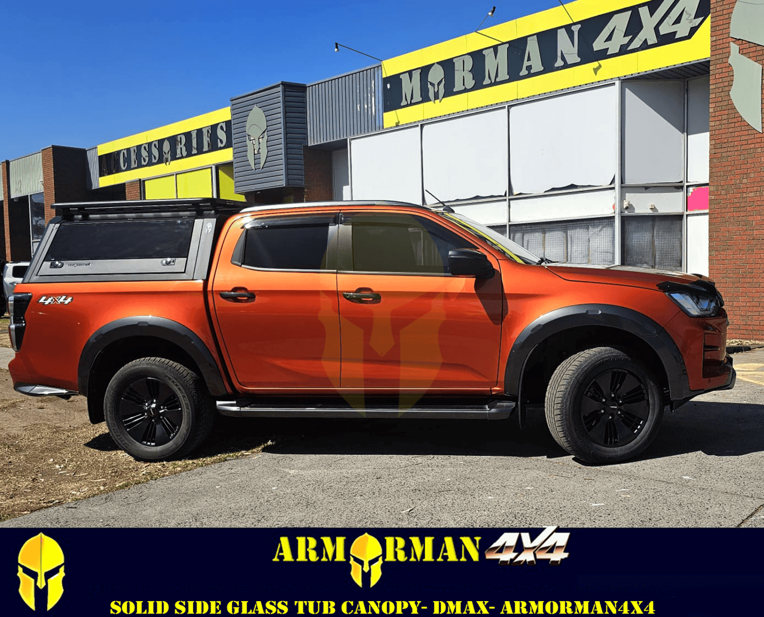 Solid side glass tub canopy for dmax - ARMORMAN4X4 - Armorman 4x4