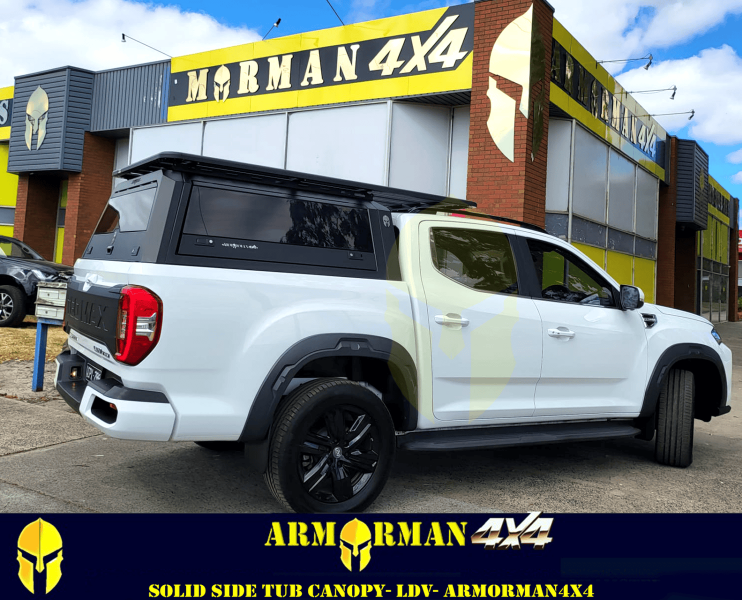 Solid side glass tub canopy for LDV - ARMORMAN4X4 - Armorman 4x4