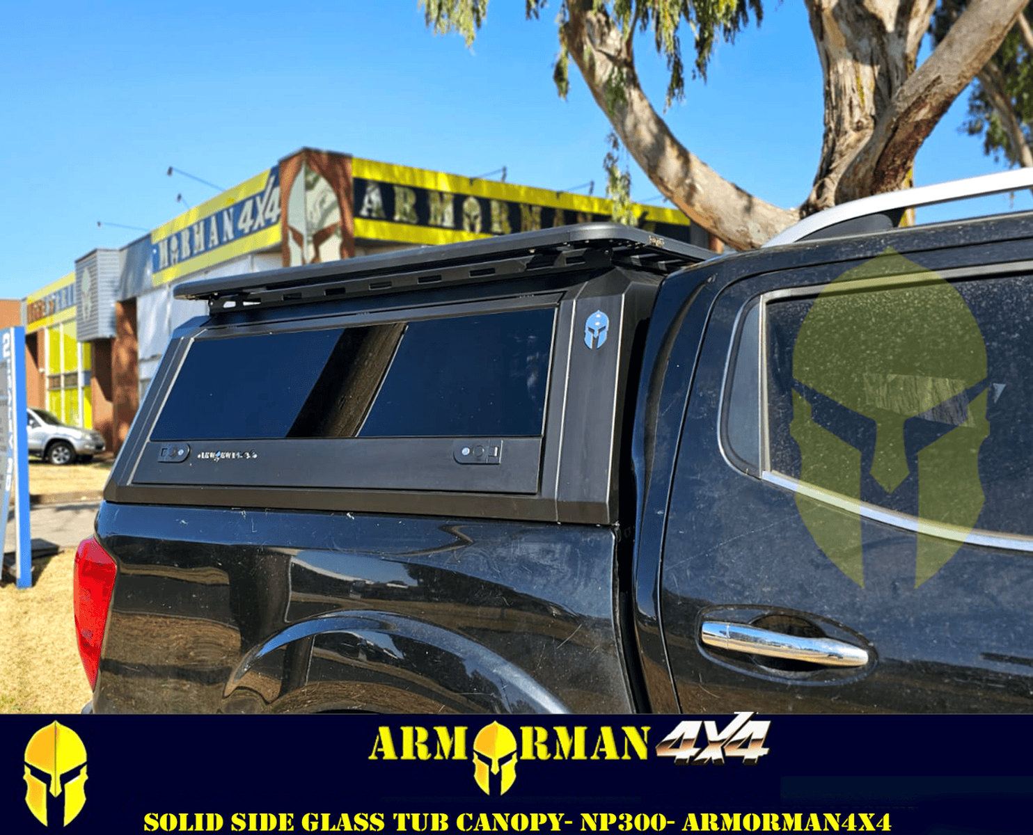 Solid side glass tub canopy for np300 - ARMORMAN4X4 - Armorman 4x4