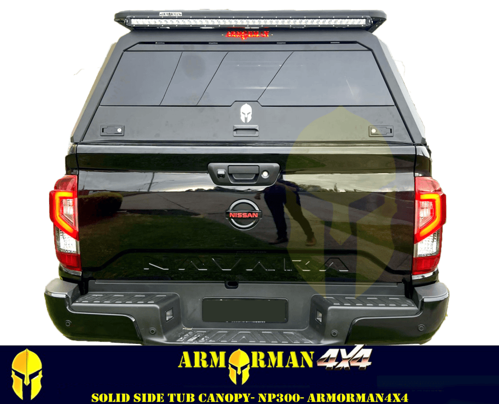 Solid side glass tub canopy for np300- ARMORMAN4X4 - Armorman 4x4