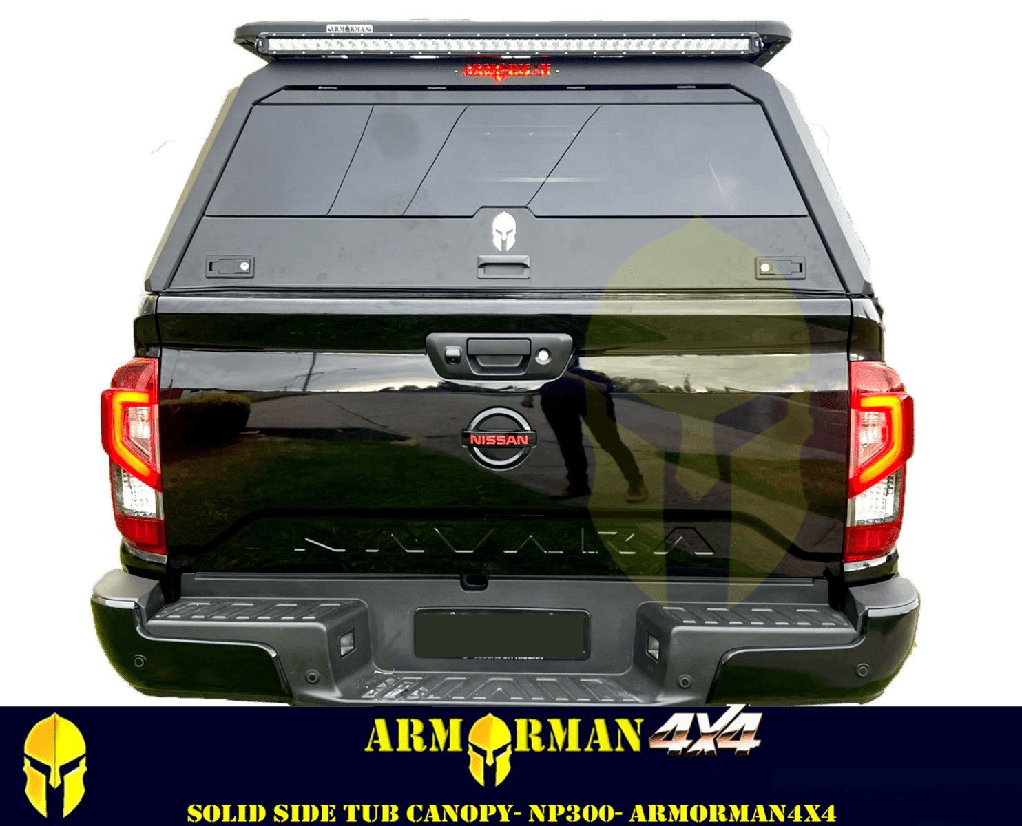 Solid side glass tub canopy for np300 - ARMORMAN4X4 - Armorman 4x4