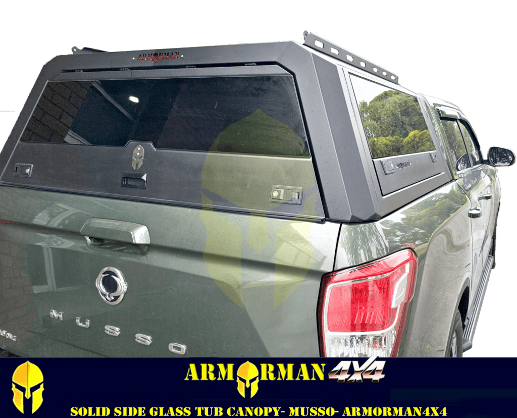 Solid Side Glass Tub Canopy Armorman 4×4