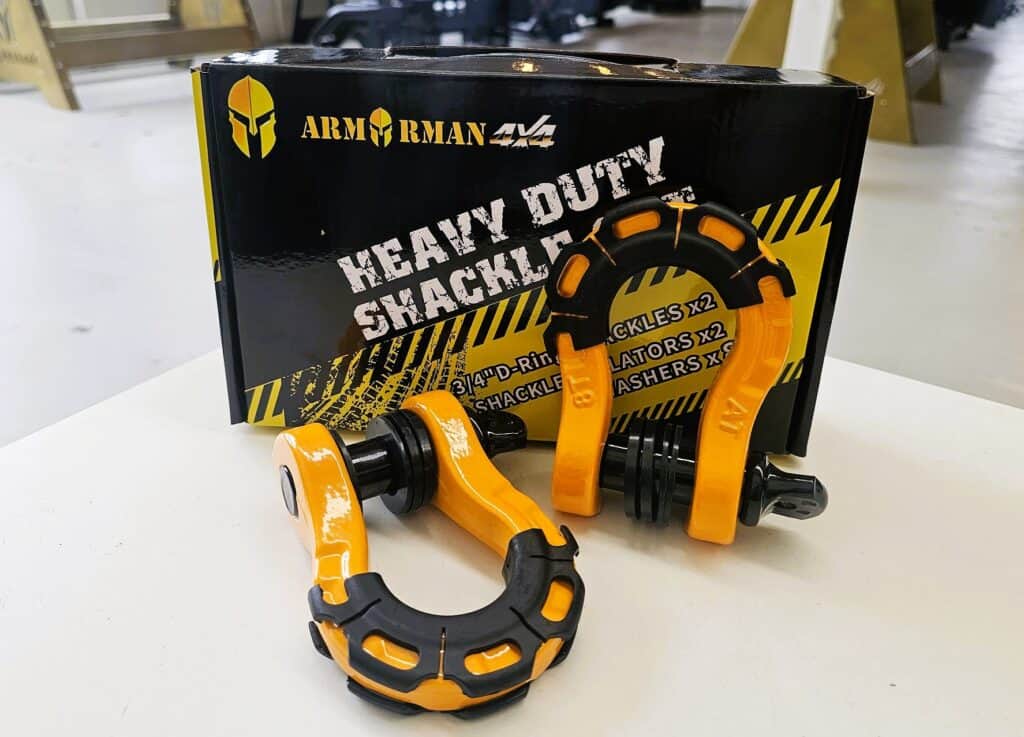 Yellow shackle with D ring- ARMORMAN4X4 – Armorman 4×4
